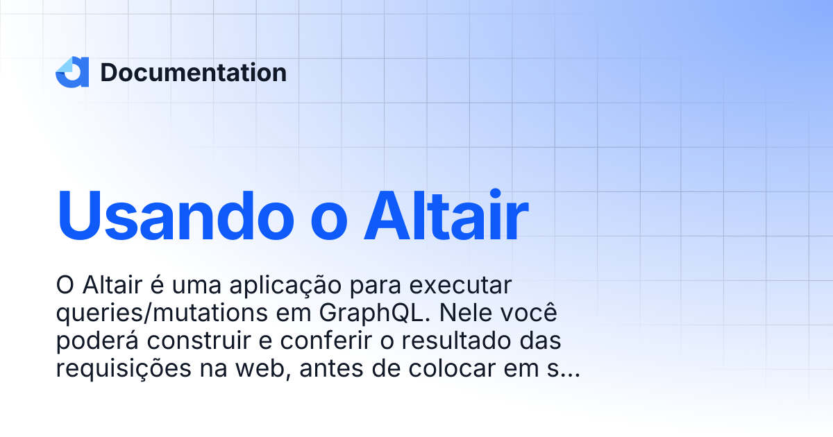 Usando o Altair | v2 | Documentation