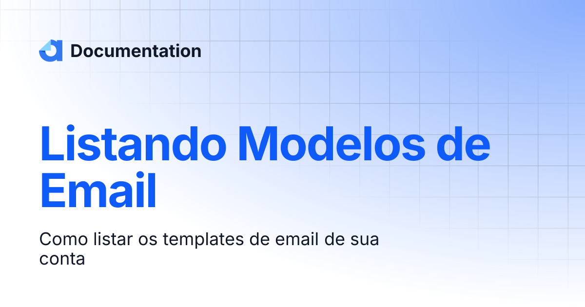 Listando Modelos de Email | v2 | Documentation