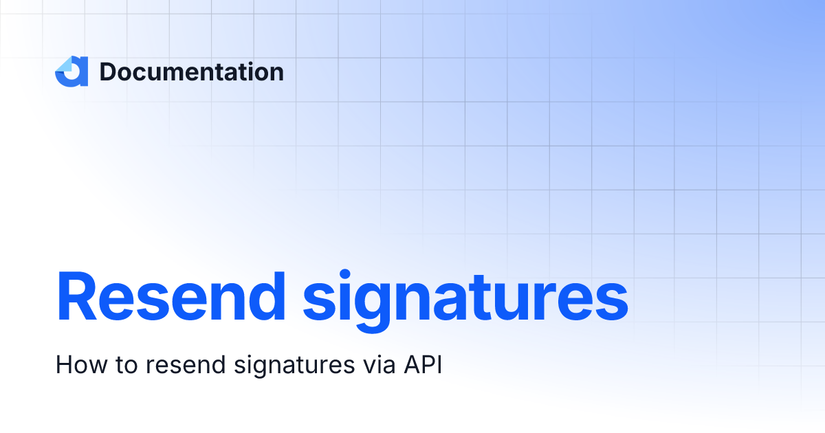 Resend signatures | Documentation